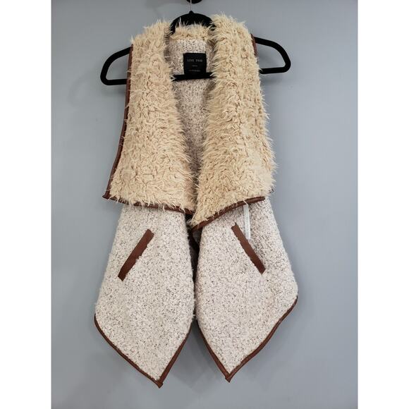 Love Tree | Jackets & Coats | New Love Tree Open Draped Vest Shearling ...
